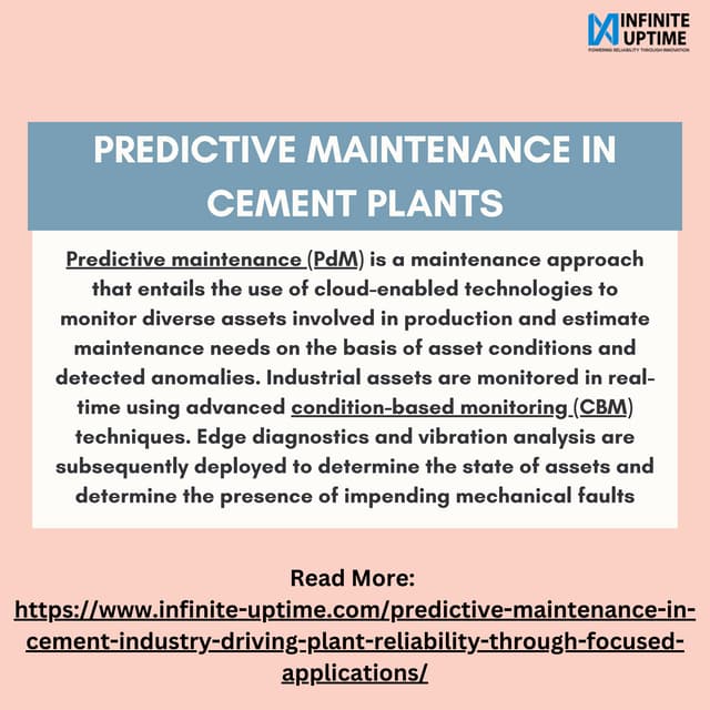 Predictive Maintenance in Cement Industry Driving Plant Reliability ...