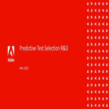 Predictive test selection with machine learning | PPT