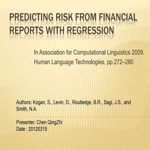 Predict risk 副本 | PPTX