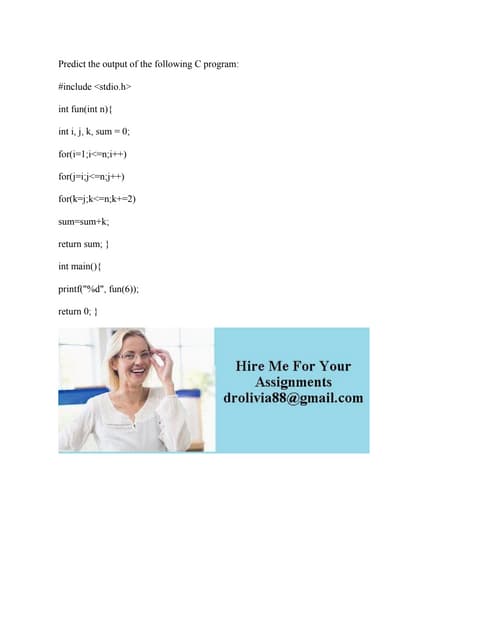 Predict The Output Of The Following C Program Include Stdio H Intpdf