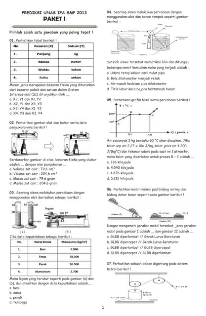 Soal tryout ipa smp tipe 2 | PDF