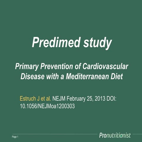 Predimed study 2013 | PPT