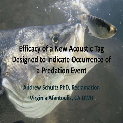 Efficacy of a New Acoustic Tag Designed to Indicate Occurrence of a ...