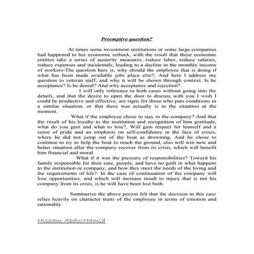 Preemptive question | PDF