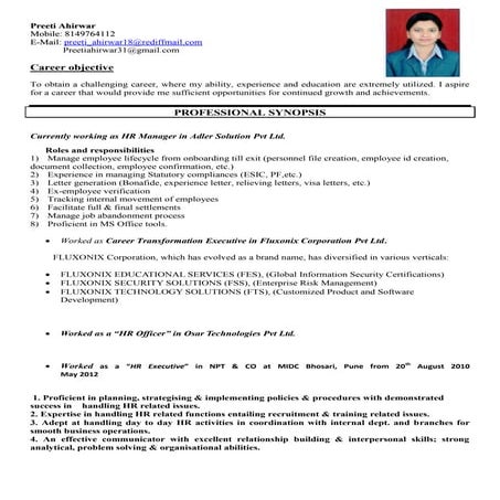 Preeti resume new | PDF