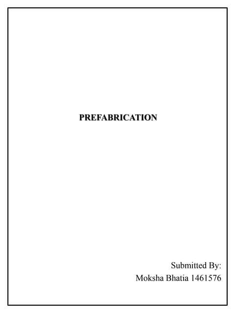 PREFABRICATED CONSTRUCTION CASE STUDY: THE HEMISPHERE | PPTX