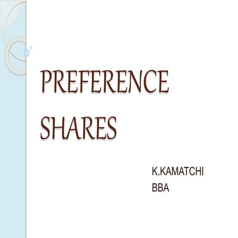 Preference shares | PPTX