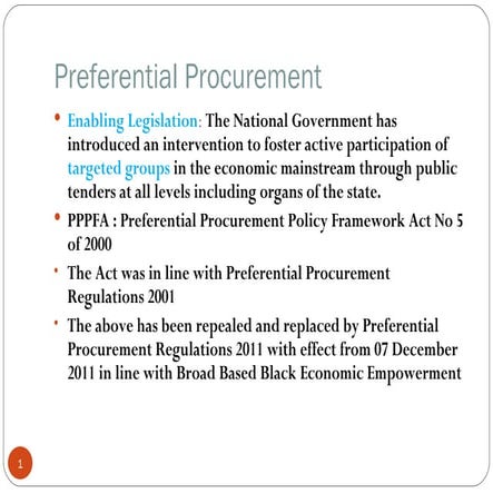 Preferential procurement 2 (2) | PPT