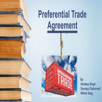 Preferential trade agreement PTA India | PPTX | Environment | Science