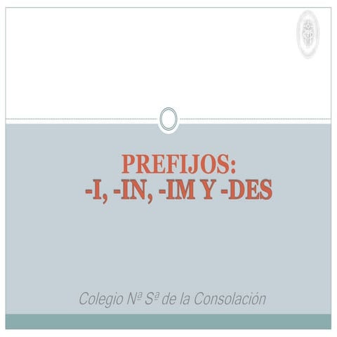 Prefijos i, in, im y des | PPTX