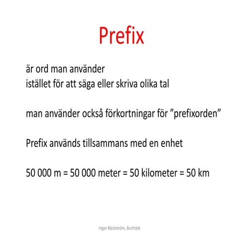 Prefix, matematik | PPTX