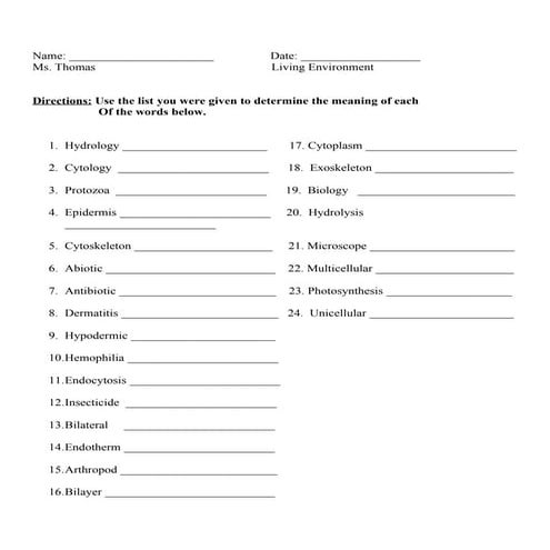 Biology Prefix And Suffix Worksheet Prefix And Suffix Worksheets