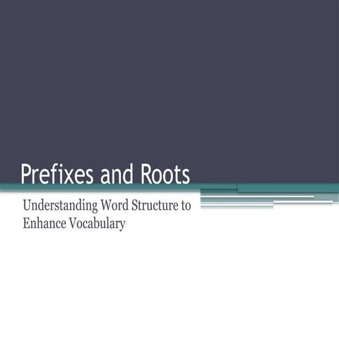 5th Grade Prefixes, Suffixes & Roots | PPTX