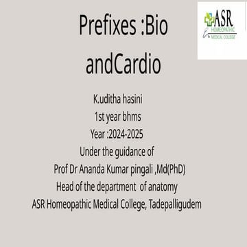 Prefixes :Bio and cardio 20252820119 ppt | PPTX