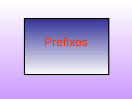 Prefixes and suffixes ppt | PPT
