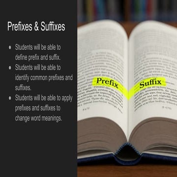 Prefixes and suffixes ppt | PPTX