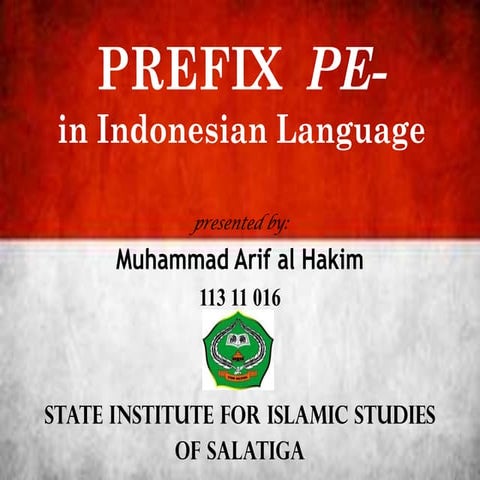 Prefix PE- in BAHASA INDONESIA | PPTX