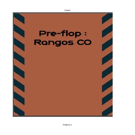Pre-flop: Rangos CO | PDF