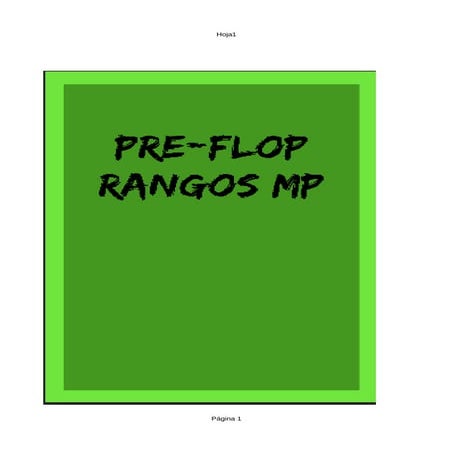 Pre-flop: Rangos BB | PDF