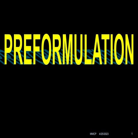 PREFORMULATION.ppt
