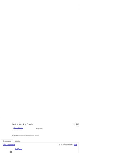 Preformulation considerations SlideShare | PPT