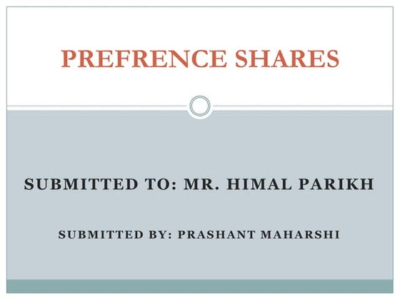 Types of-shares | PPT | Stocks and Bonds | Personal Investing