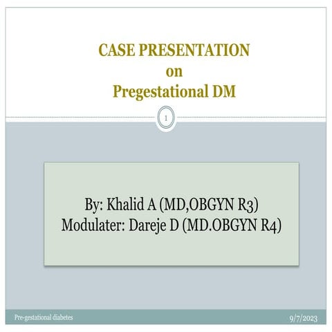 pregestational DM (1).pptx | Pregnancy | Reproductive Health
