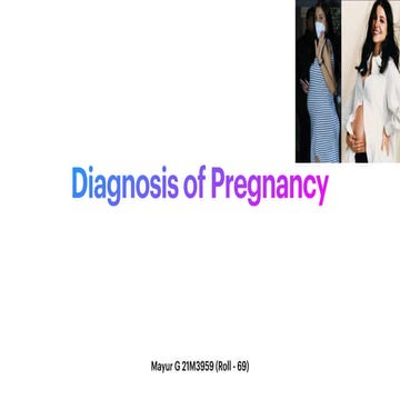 Diagnosis of Pregnancy, Interpretation and Differential Diagnosis | PDF