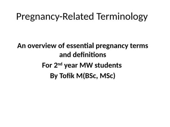 ABBREVIATIONS AND TERMINOLOGIES USED IN OBSTETRICS.pdf | Pregnancy ...