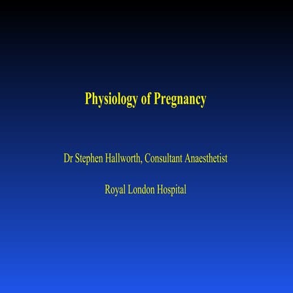 Pregnancy physiology | PPT