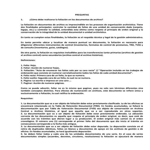 Preguntas - Gestión Documental | PDF