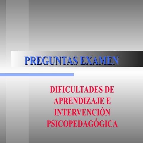 Preguntas Examen | PPT