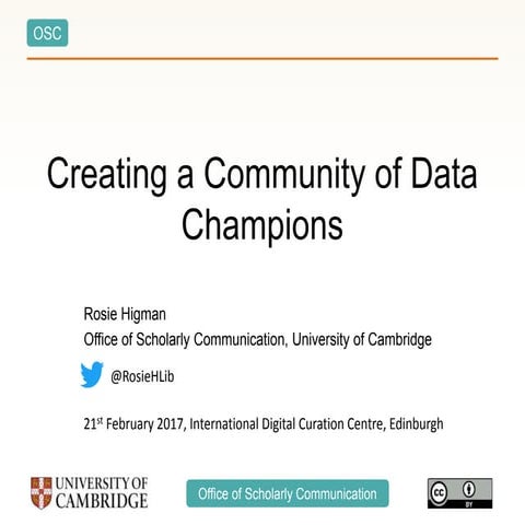 Creating a Community of Data Champions | PPTX