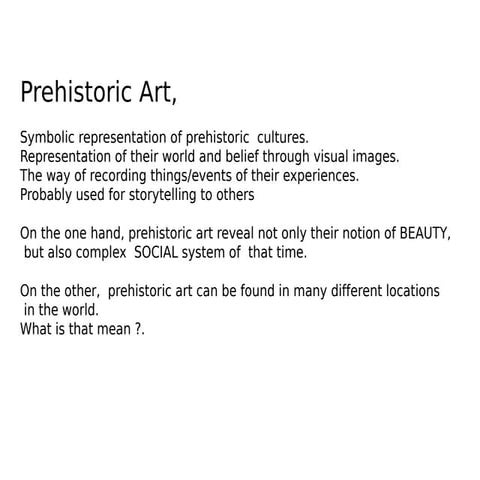 Prehistoric art | PDF