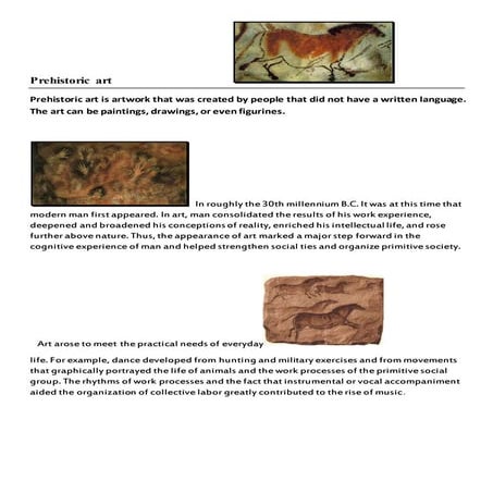 Prehistoric art | DOCX