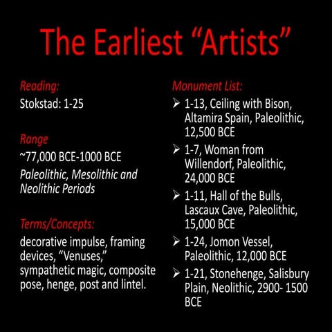 Chapter 1 for online prehistoric art | PPTX