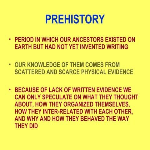 Prehistory | PPT