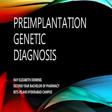 Preimplantation genetic diagnosis | PPTX