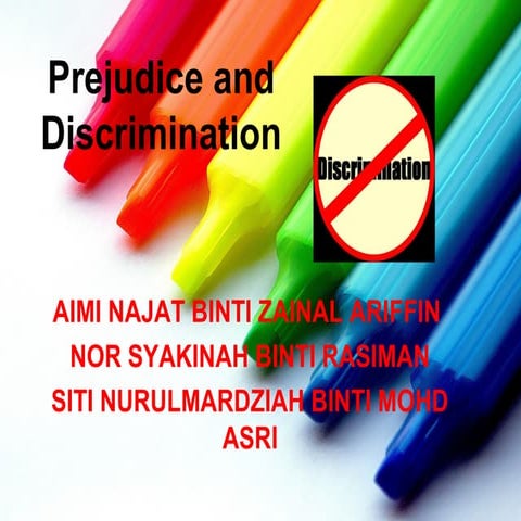Prejudice and discrimination | PPT
