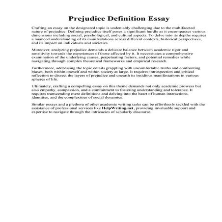 Prejudice Definition Essay.pdf