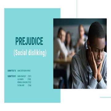 Prejudice social disliking | PDF
