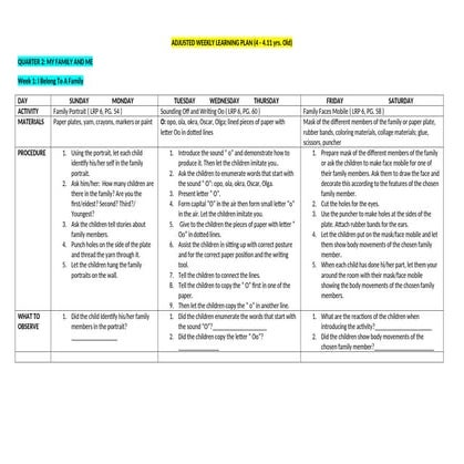 Pre K2_WLP Quarter 2(1).docx for daycare | DOCX