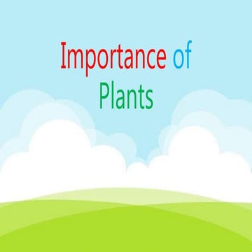 Pre k importance of plants | PPT