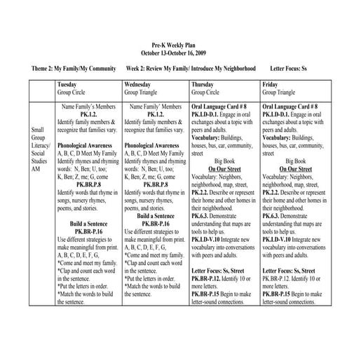 Prek Theme 2 Week 2 | PPT