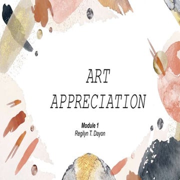 Art Appreciation- College Subject- GE 6. | PPTX