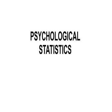 1 introduction to psychological statistics | PPTX