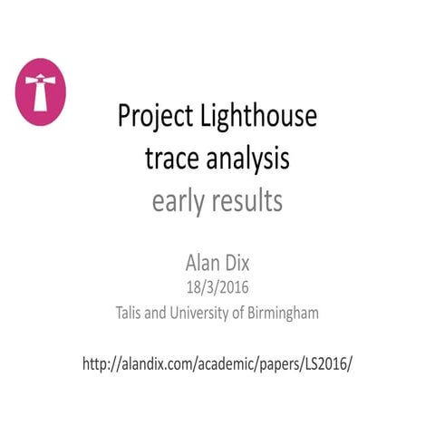 Trace Analysis - early results | PPTX