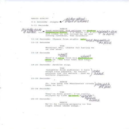 Prelimanary Script Annotation | PDF