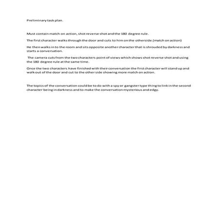 Preliminary task plan | DOCX