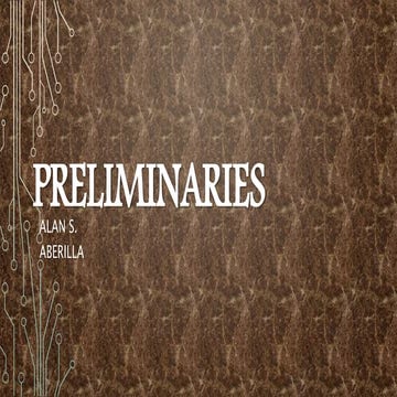 Preliminaries | PPTX